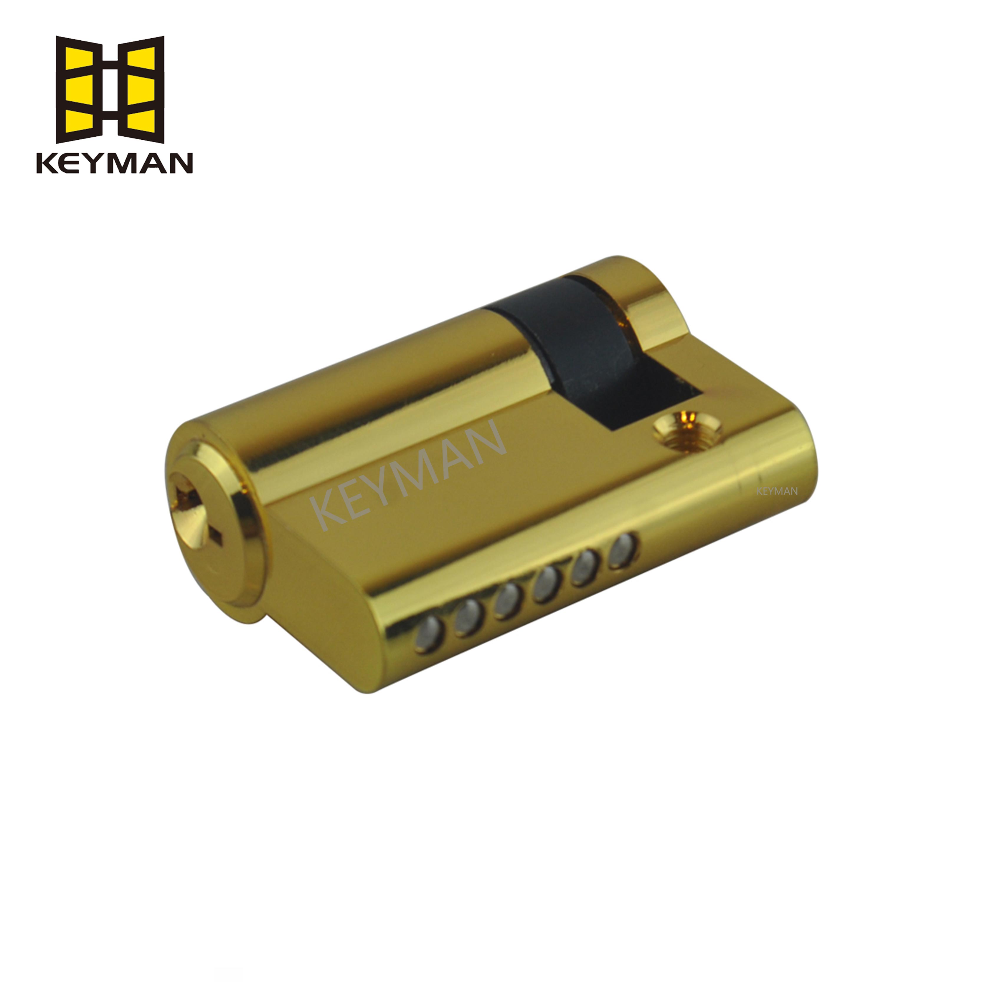 Brass Night Natch Lock Half Cylinder with Key - Buy Euro Profile Cylinder For Entrance Door ...